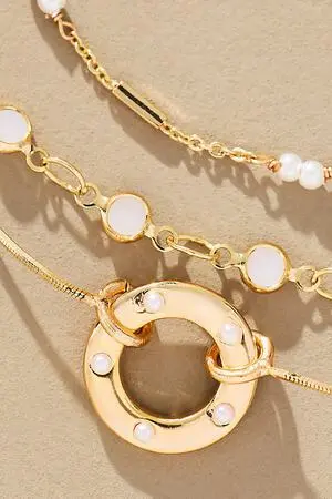 Anthropologie Birthstone Layered Necklace - June