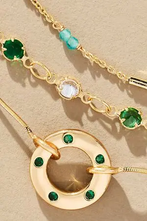 Anthropologie Birthstone Layered Necklace - May