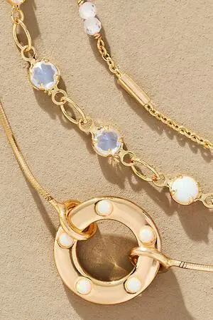 Anthropologie Birthstone Layered Necklace - October