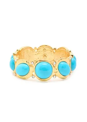 KENNETH JAY LANE Cabochon 22kt Gold-plated Bracelet - Turquoise