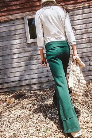 Free People Wanderlust Flare Pants - Evergreen