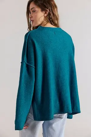 Free People We The Free Good And Kind Rollneck Pullover - Everglade Heather