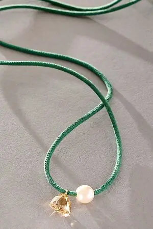 Chan Luu Convertible Pearl And Crystal Necklace - Green