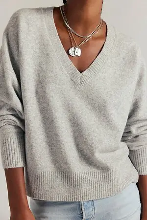Free People Houston Street Softspun Pullover Heather Grey