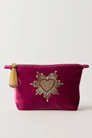 OLIVIA DAR Sparkle Heart Pouch - Love Potion