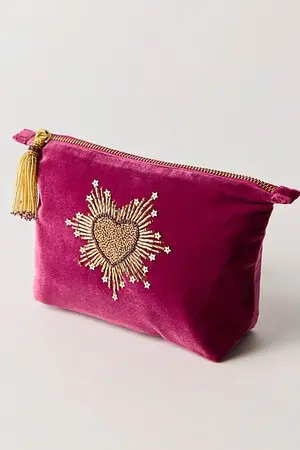 OLIVIA DAR Sparkle Heart Pouch - Love Potion