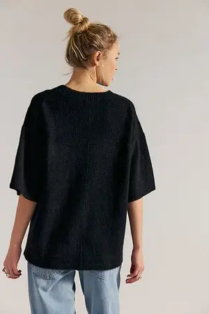 Free People Margot Sweater Tee - Black