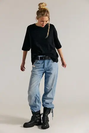 Free People Margot Sweater Tee - Black