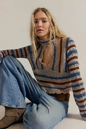 BALI Brooke Softspun Sweater - Brushed Wicker Combo