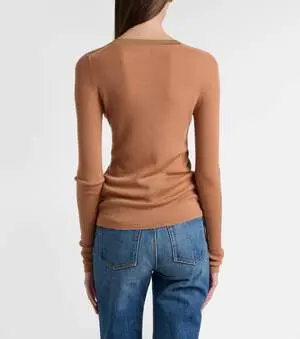 Chloé Wool Henley Shirt - Beige