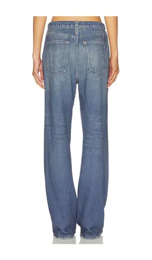 Rag & Bone Rb Miramar Fleece Wide Leg Jeans - Navy