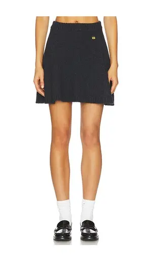 GANNI Chunky Wool Mix Mini Skirt