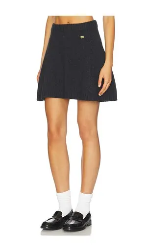 GANNI Chunky Wool Mix Mini Skirt