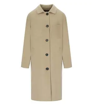 Max Mara Zenone Single-breasted Coat - Beige