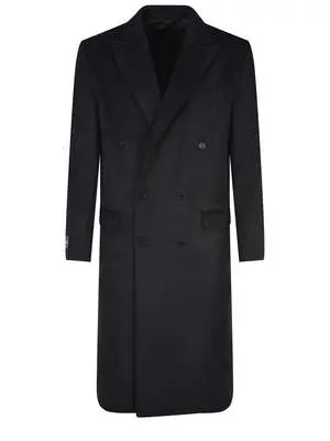 FAMILY FIRST Wool Blend Double-breasted Coat