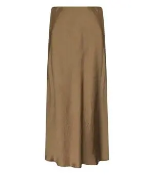 Max Mara Alessio Satin Skirt - Beige