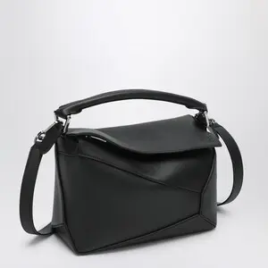 Loewe Small Puzzle Edge Bag In Leather - Black
