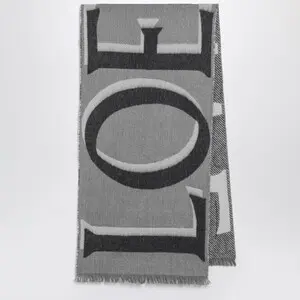 Loewe Gray Wool And Cashmere Scarf