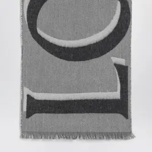 Loewe Gray Wool And Cashmere Scarf
