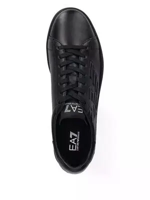 EA7 Logo-detail Lace-up Sneakers - Black