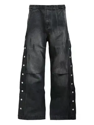BREATH Button-embellished Jeans - Grey