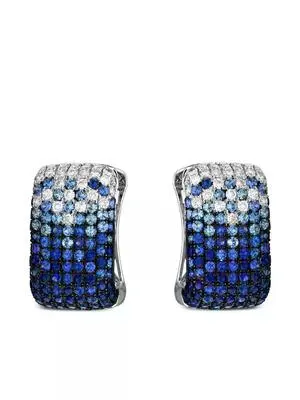 RUCHI NEW YORK 18k White Gold Sapphire Earrings - Silver