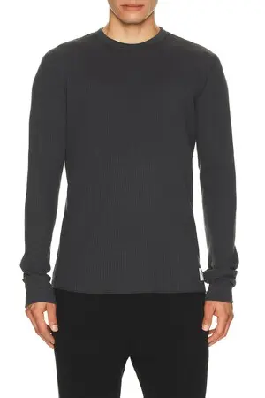 SKIMS Waffle Long Sleeve Top - Graphite