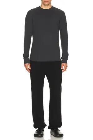 SKIMS Waffle Long Sleeve Top - Graphite