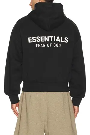 Fear Of God Classic Full Zip Up Hoodie - Vintage Black