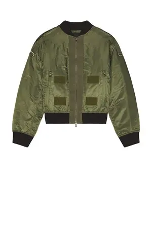 Andersson Bell Flight Layered Washed Bomber Jacket - Khaki