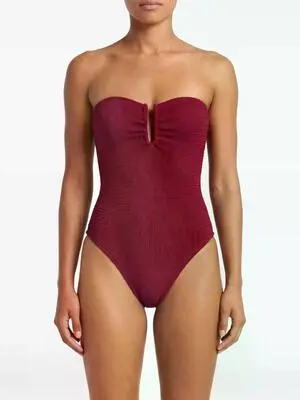 PARAMIDONNA Frida Textured Swimsuit - Red