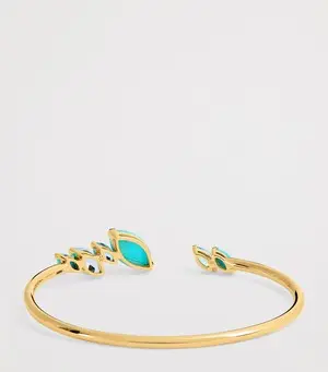 EMILY P. WHEELER Yellow Topaz And Turquoise Batik Cuff