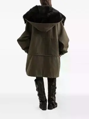 Dolce & Gabbana Fur-trimmed Hooded Coat - Brown