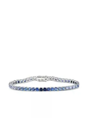 RUCHI NEW YORK 18k White Gold Sapphire Ombre Tennis Bracelet - Silver