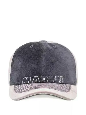Marni Logo-embroidered Baseball Cap - Grey