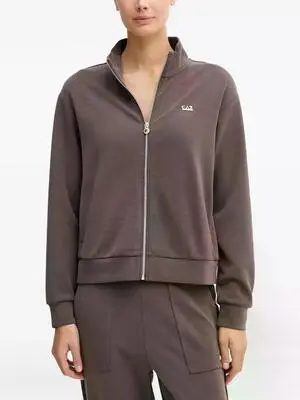EA7 Logo-plaque Zip-up Sweatshirt - Brown