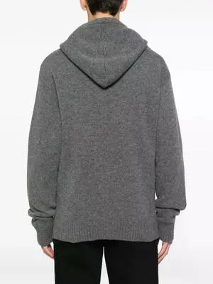 SEVEN GAUGE Ribbed-pocket Knit Hoodie - Grey
