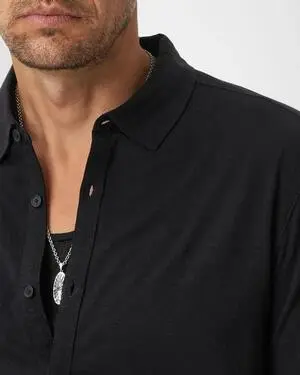 John Varvatos Apos;s Gareth Organic Cotton Button-down Shirt - Black