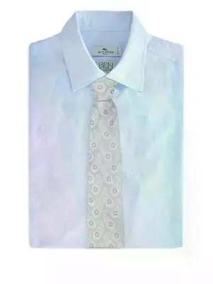 Etro Jacquard Paisley Motif Neck Tie - Grey