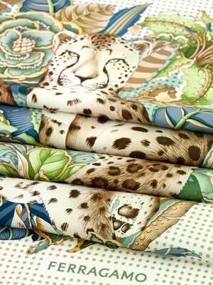 FERRAGAMO Cheetah-print Silk Scarf - Neutrals