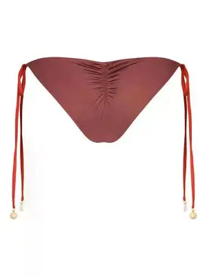 Johanna Ortiz Sagrado Printed Bikini Bottom - Red