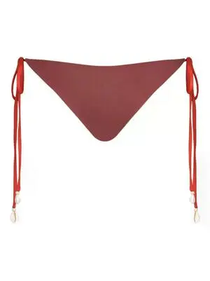 Johanna Ortiz Sagrado Printed Bikini Bottom - Red