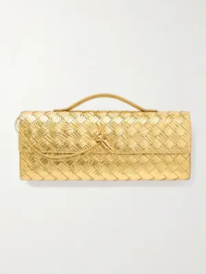 Bottega Veneta Gold Tone Clutches
