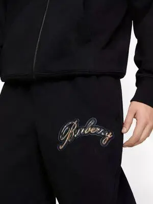 Burberry Check-logo Cotton Track Pants
