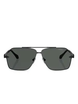 Versace Medusa-embellished Pilot Sunglasses - Black