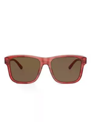 Emporio Armani Rectangle-frame Sunglasses - Red