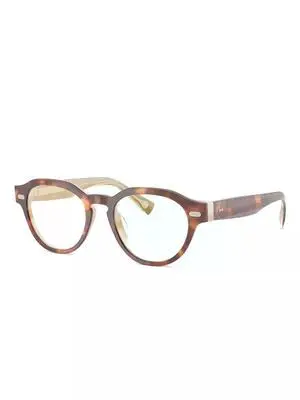 Brunello Cucinelli Tortoiseshell Round-frame Glasses