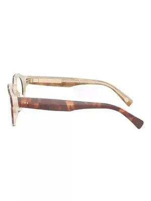 Brunello Cucinelli Tortoiseshell Round-frame Glasses