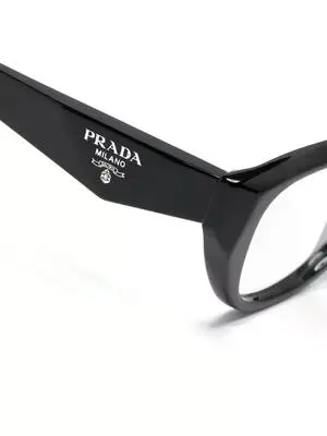 Prada Logo-engraved Cat-eye Glasses