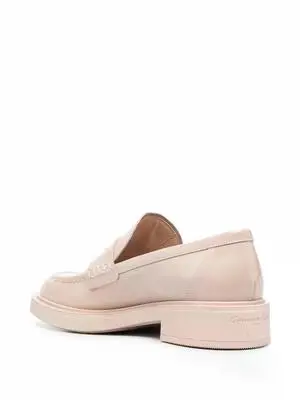 GIANVITO ROSSI Harris Leather Loafers - Neutrals